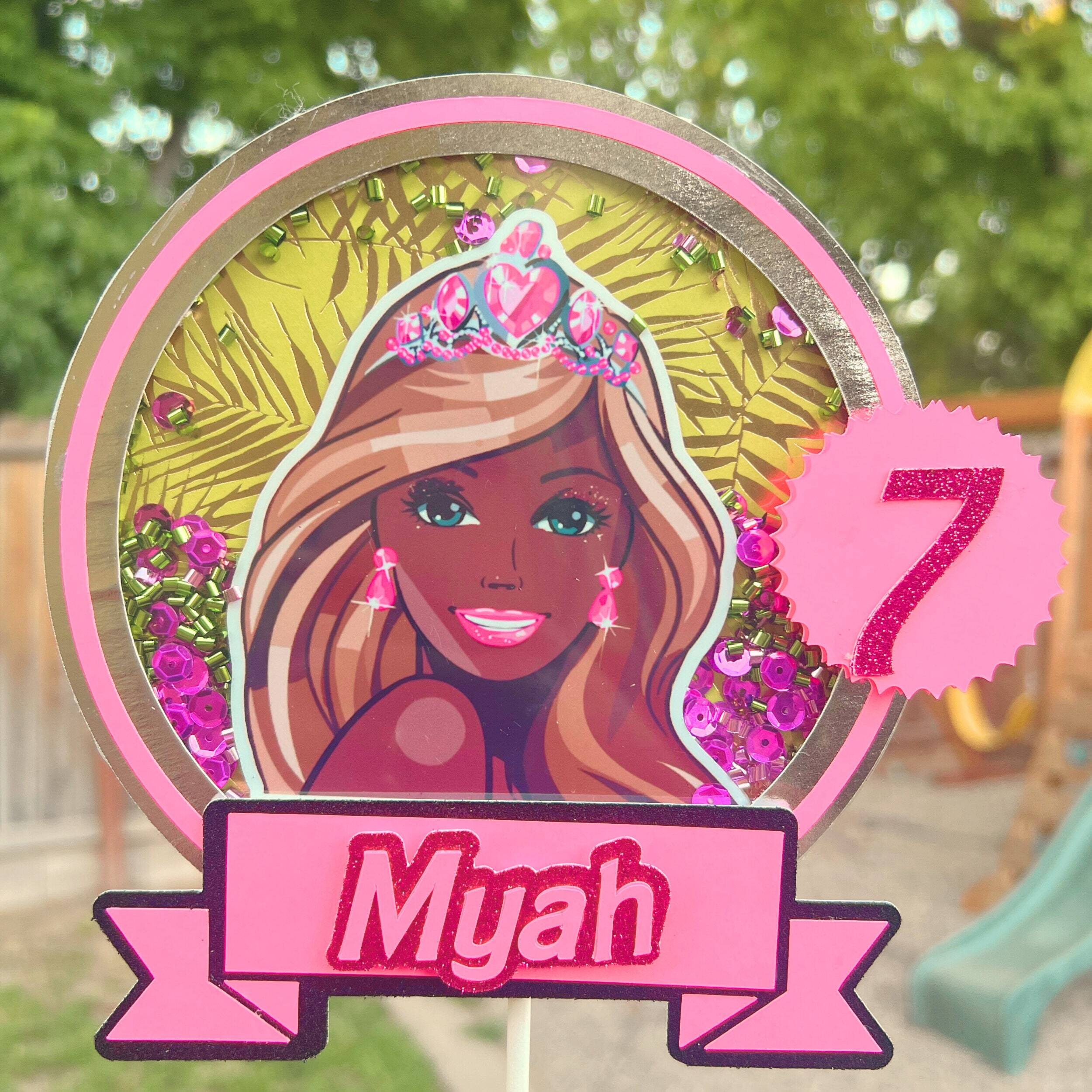 Barbie Inspired 3d Cake Topper, Cake Topper, Kids Cake Topper, Barbie ...